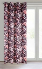 ZATEMŇOVACÍ ZÁVĚS NA KROUŽCÍCH MIREI 140X250 CM VZOROVANÁ