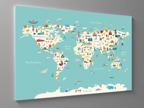 Liox Dětská mapa světa s obrázkami Rozměr: 60 x 40 cm