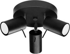 Stropní bodové svítidlo SOLLUX Ring 3p GU10 3x40W bez zdroje SL.1016 černá