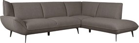 LABEL51 Pohovka do tvaru L PESARO hnědá 247cm pravá MS-81.020