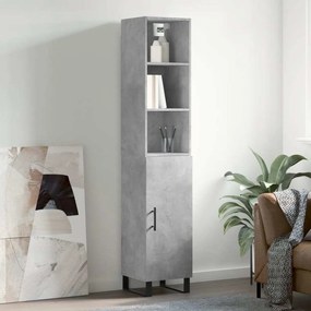 vidaXL Skříň highboard 34,5 x 34 x 180 cm kompozitní dřevo [3189666] Barva: Betonová šedá