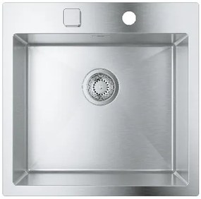 Grohe Dřezy - Dřez K800, 518x510 mm, s automatickým odtokem, kartáčovaná nerez 31583SD1