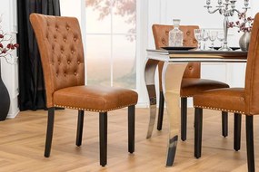 Designová židle Queen koňaková