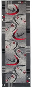 Kusový koberec PP Bumerang šedý atyp 100x400cm