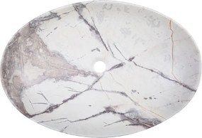 Invena Kafe, umyvadlo na desku 620x420x140 mm, imitace kamene-béžová matná, INV-CE-62-721-C