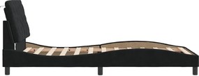 Rám postele s LED bez matrace černý 100 x 200 cm samet 3213839