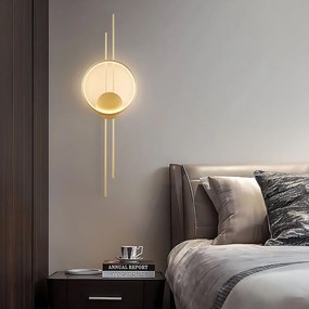 Toolight Moderní nástěnné LED osvětlení D35 APP1781-W kartáčovaná zlatá