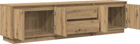 TV skříňka s LED osvětlením dub artisan 193,5x41x50 cm 3328443