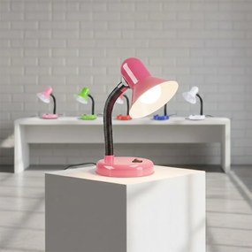 Stolní lampa Mentor, 1x růžové stínítko, p
