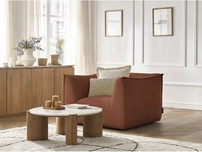 Oranžové manšestrové křeslo Giorgia – Bobochic Paris