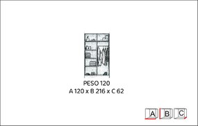 Arkos meble Skříň Peso 120 Barva: Dub sonoma