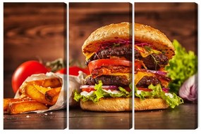 Vícedílný obraz Domácí Hamburger Nedostatek Nedostatek Plátno Canvas 180x120