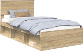 Rám postele s čelo Sonoma 100 x 200 cm Masivní borové dřevo 3410638