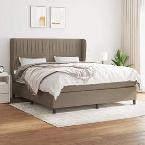 Box spring postel s matrací taupe 180x200 cm textil 3128145