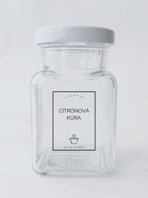 Samolepka na kořenky CITRÓNOVÁ KŮRA průhledná 3 × 4 cm základní písmo