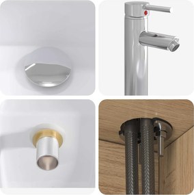 Sada koupelnového nábytku 2 ks Dub artisan Kompozitní dřevo 3403967