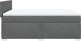 Box spring postel s matrací tmavě šedý 140 x 190 cm textil 3285877
