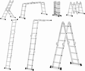 Multifunkční žebřík 4x3 příčky DRABEST DU4x3 HOME 150 kg