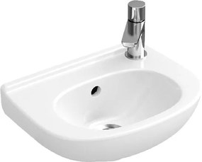 Villeroy & Boch O.novo - Umývátko Compact, 36x28 cm, s přepadem, bez otvoru pro baterii, alpská bílá 53603601