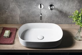 Sapho Sapho, INFINITY OVAL keramické umyvadlo na desku, 55x36 cm, bílá, 10NF65055