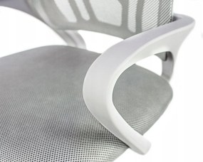 JU Kancelářská židle SMART, bílá podnož, šedá