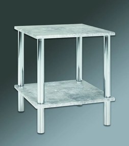 Mørtens furniture Odkládací stolek Brant, 47 cm, beton / chrom