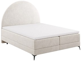 OnaDnes -20% Béžová čalouněná dvoulůžková postel boxspring Cosmopolitan Design Sunrise 160 x 200 cm