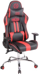Bhm germany Kancelářská židle Limit XM s masážní funkcí, syntetická kůže, černá / červená
