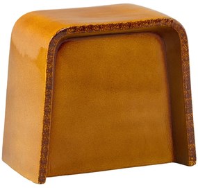 OnaDnes -20% Hoorns Oranžový keramický odkládací stolek Fariba 46 x 31 cm