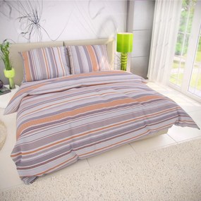 Bavlněné povlečení DELUX VENTA béžová - 1x 220/200, 2x 70/90cm