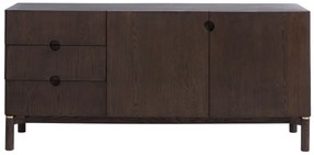 Designová komoda Takayoshi 160 cm tmavě hnědá