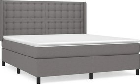 Box spring postel s matrací tmavě šedá 160x200 cm textil 3131762