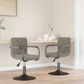 vidaXL Otočné jídelní židle 2 ks samet [334620] Barva: Černá
