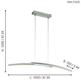 Eglo 97911 - LED RGB Stmívatelný lustr na lanku FRAIOLI-C 2xLED/17W/230V