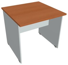 Stůl jednací rovný 80 cm - Hobis Gate GJ 800 Dekor stolové desky: třešeň, Dekor lamino podnože: šedá