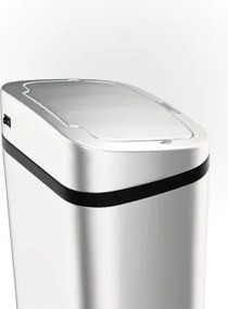 HOMCOM Automatický odpadkový koš se senzorem Odpadkový koš kuchyňský nerez 50/68L Stříbrná (50L)