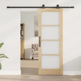 Posuvné dveře ORKDAL 73,5 x 198,5 cm Přirozená a černá 3332015