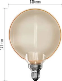 EMOS LED žárovka Filament jantar G130 4W E27 Z5BO11