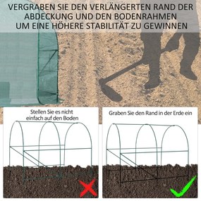 PEPU Skleník fóliovník s obloukovou střechou pro pěstování rostlin  245 x 200 x 198 cm