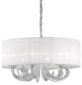 Závěsné svítidlo Ideal lux 035826 SWAN SP6 BIANCO 6xE14 40W Závěsná svítidla