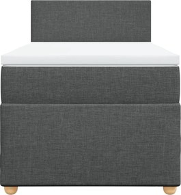 Box spring postel s matrací tmavě šedá 90x190 cm textil 3288829