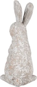 Béžová antik dekorace socha králík - 15*12*31 cm