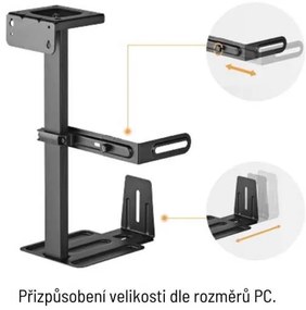 Držák na PC Brateck CPB-25, černá