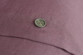 Nelly Francouzský lněný povlak na přikrývku - starorůžový Rozměr: 220/200 CM Knoflík
