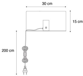 Moderní nástěnná lampa černá magnetická nastavitelná - Muro
