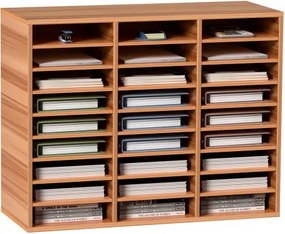 Organizér na dřevěnou literaturu Třídič na papír Držák na ukládání papíru 27 slotů