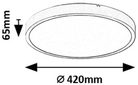 Rabalux 71441-LED RGB St.koup. stropní svít. ALENZO 36W/230V IP44 Wi-Fi černá