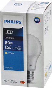 SADA 10 LED žárovek E27 8W 806lm PHILIPS teplá bílá 2700K A60