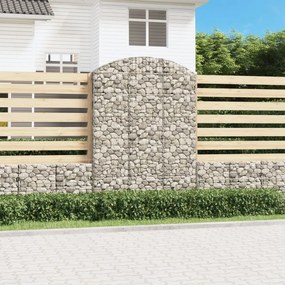 Klenutý gabionový koš 150 x 30 x 200/220 cm pozinkované železo 153450