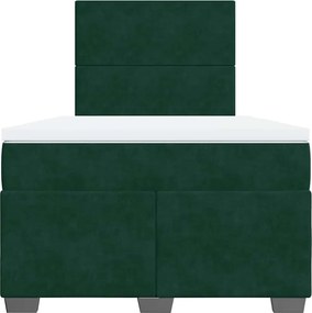 Box spring postel s matrací tmavě zelená 120 x 200 cm samet 3293179